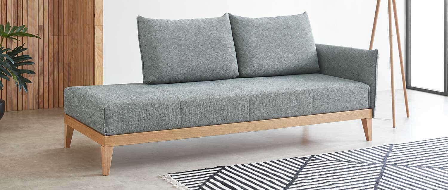 Einzelbett LINDAU DELUXE als Schlafsofa oder Recamiere mit Lattenrost ...